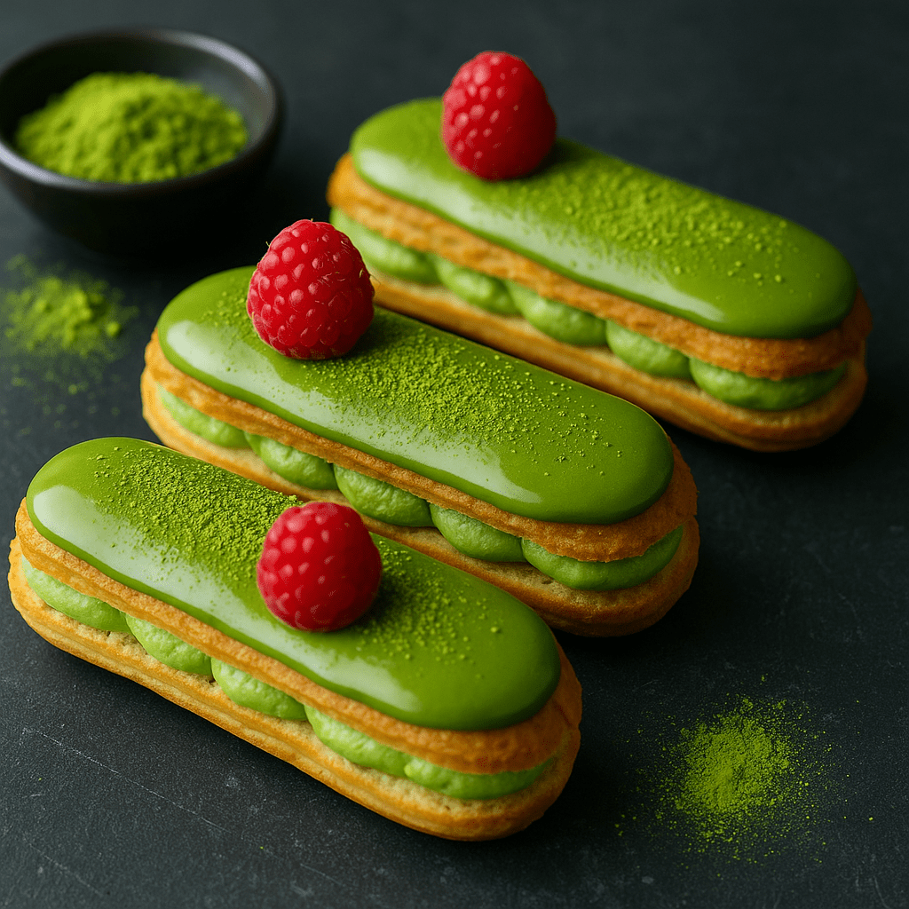 Éclairs au Matcha : La pâtisserie française rencontre le Japon – Oshi ...